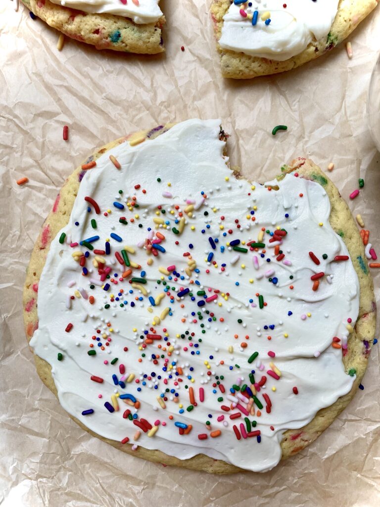 2 Giant Sprinkle Cookies (with frosting!) - Sincerely Cassidy